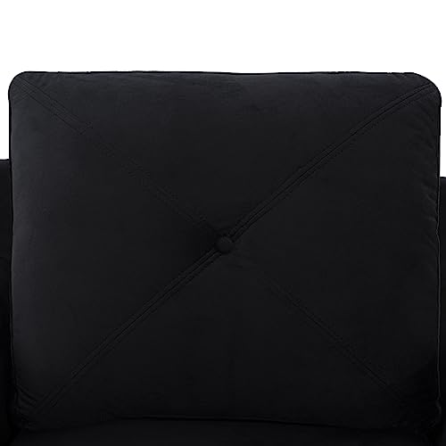 Naomi Home Raelynn Sofa Black/Microfiber