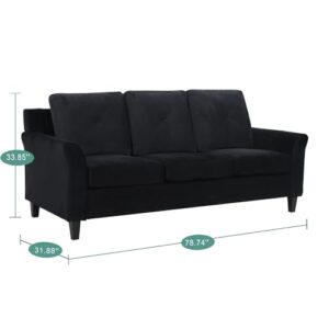 Naomi Home Raelynn Sofa Black/Microfiber