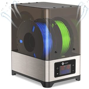 filament dryer box with fan for 3d printer filament, 2 spool compatible filament storage box for 3d filament 1.75 2.85 3.00mm, keeping filament dry during 3d printing