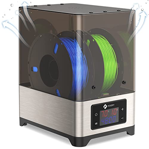 Filament Dryer Box with Fan for 3D Printer Filament, 2 Spool Compatible Filament Storage Box for 3D Filament 1.75 2.85 3.00mm, Keeping Filament Dry During 3D Printing