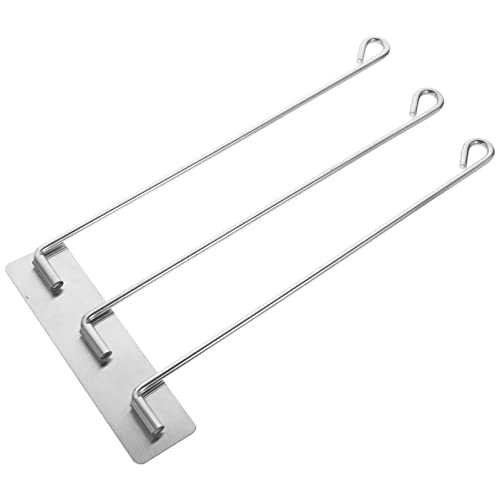 Anneome Organizer Bathroom Steel Swing Punch Stainless Towel Racks Nail Space Rotary Free Mount Storage Rotation Wall Holder Saving Mounted with Bar Hanger Arm Bars Bath Hand Accessories