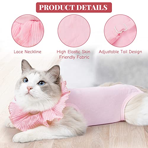 URROMA 1 Piece Pet Recovery Suit, Breathable and Soft Pet After Surgery Clothes Postoperative Cloth Wound Surgery Recovery Suit for Dogs Cats, M