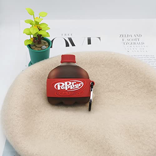 PAWQIM Compatible with AirPods Pro Case Cover, Kids Girls Boys Women 3D Cartoon Cute Kawaii Funny Food Design Red Pepper Bottle Silicone Protective Cover for Airpods Pro Case (2019 Release)