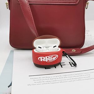 PAWQIM Compatible with AirPods Pro Case Cover, Kids Girls Boys Women 3D Cartoon Cute Kawaii Funny Food Design Red Pepper Bottle Silicone Protective Cover for Airpods Pro Case (2019 Release)