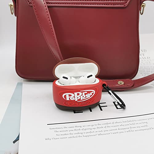 PAWQIM Compatible with AirPods Pro Case Cover, Kids Girls Boys Women 3D Cartoon Cute Kawaii Funny Food Design Red Pepper Bottle Silicone Protective Cover for Airpods Pro Case (2019 Release)