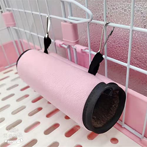 ShanLily Hammock Hanging Tunnel Hammock Warm Swinging Bed for Ferret Guinea Pig Sugar Glider Rats Squirrel Small Animal Hideout Tube Toys Cage Accessories(The Size has Been Enlarged)