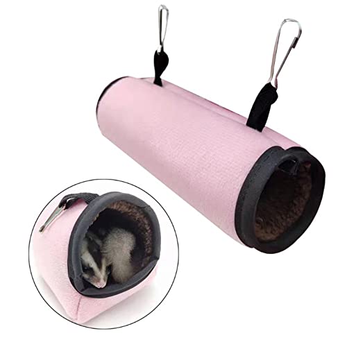 ShanLily Hammock Hanging Tunnel Hammock Warm Swinging Bed for Ferret Guinea Pig Sugar Glider Rats Squirrel Small Animal Hideout Tube Toys Cage Accessories(The Size has Been Enlarged)