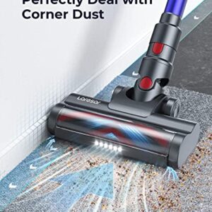 Laresar Cordless Vacuum Cleaner, 33Kpa/400W Stick Vacuum Cleaner, Handheld Vacuum, Stepless Speed Regulation & LED Screen, Headlights, Up to 55Mins, Suitable for Carpet, Pet Hair, Hardwood Floor