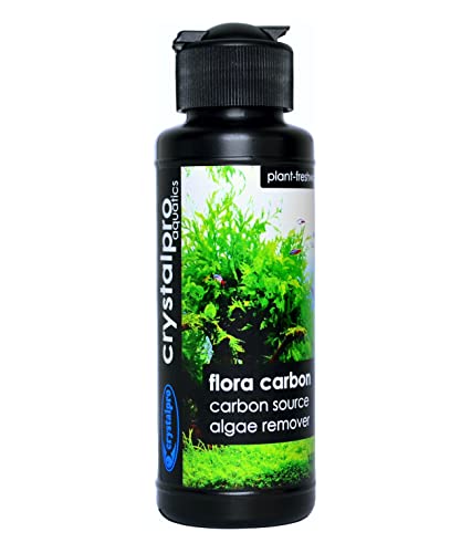 Crystalpro Flora Carbon 4.22 Oz - Concentrated Bioavailable Carbon Source for Freshwater and Planted Aquariums (125 ml)