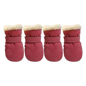 ttbdwiian medium dogs girl christmas shoes velvet snow pet soft-soled boots plus warm windproof shoes warm pet clothes small girl dog clothes warm