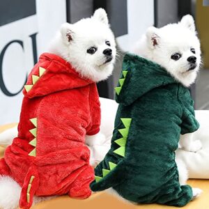 Cute Dog Girl Hoodies Dogs Clothes Small Pet Costume Halloween Dinosaur Costume Dog Clothing Puppy Outfits Funny Apperal Turtleneck Sweaters for Medium Dogs