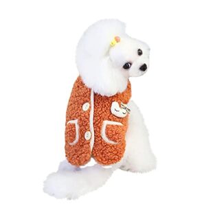 Small Pet Hoodies Autumn and Winter New Warm with Fleece Dog Clothes Double Cold Puppies Pet Clothes for Medium Dogs Easter