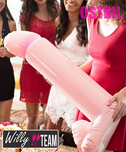 Bachelorette Penis Willy Balloon 2pcs - Inflatable Penis Willy Bachelorette Party, Bachelorette Pecker Party Balloons, Bachelorette Party Pool Game, Inflatable Dick Willy Balloon Bridal Party