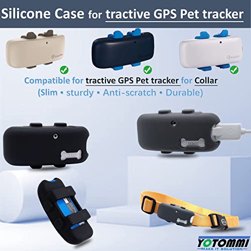 Counlisha Silicone case for Tractive GPS Dog Tracker,Waterproof Rubber Accessories Cover cat GPS Finder,Sturdy Durable Secure Lightweight tractive GPS pet Tracker Holder for Collar (2pack,Black,Grey)