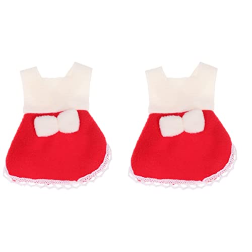 Pet Skirts 2pcs Photo Squirrel Adorable Guinea-Pig Skirt Chinchilla Skirts Fashion Home Pet Hamster Size Outfits Xs Red Small Costume Christmas Party Rabbit Animal Clothes - Dress