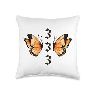 angel number 333 numerology number new life and abundance, support angel 333 throw pillow, 16x16, multicolor