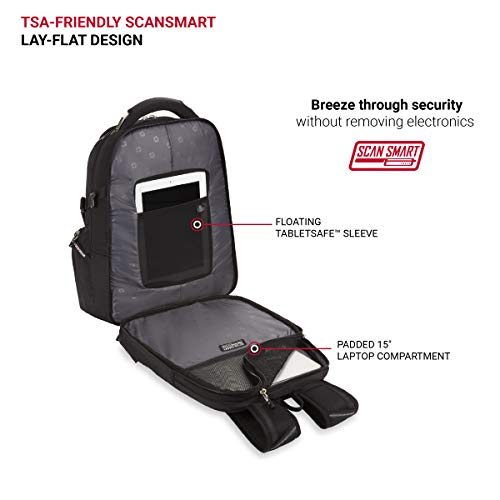 SWISSGEAR SA6752 TSA Friendly ScanSmart Laptop Backpack (Black)