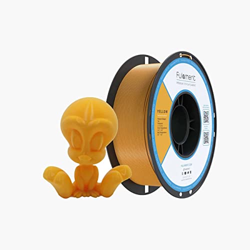 FULAMENT Printing Filament PETG Series 1.75 PLA Filament Ender 3 - Bubble Free Flexible Filament for 3D Printer, 1 KG PLA Filament (2.2lbs) - Honey Yellow