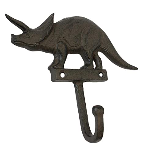 Sculptures Decor Cast Iron Dinosaur Single Hook Home Wall Hanging Wall Decoration Porch Coat Key Hook Decorative Animal Sculpture Ornaments