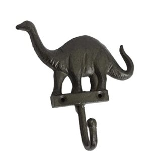 Sculptures Cast Iron Dinosaur Single Hook Home Wall Hanging Wall Decoration Entrance Coat Key Hook Decoration Iron Art Animal Sculpture Ornament