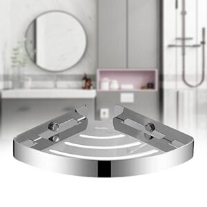 WeiLaiKeQi Corner Shower Caddy, Stainless Steel, Wall Mounted Bathroom Shelf, Storage Organizer for Toilet, Argent