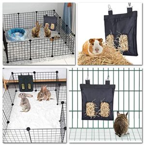 Rabbit Hay Feeder Bag Small Animal Hanging Feeder Sack Oxford Cloth Fabric Guinea Pig Hay Feeder for Rabbit, Guinea, Chinchilla