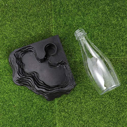 Snake Hides Dispenser Reptile Feeder, Turtle Water Bowl Plastic Feeder Turtle Drinking Fountain Pet Waterer for Tortoises Lizard (Black) Lizard Tank Accessories