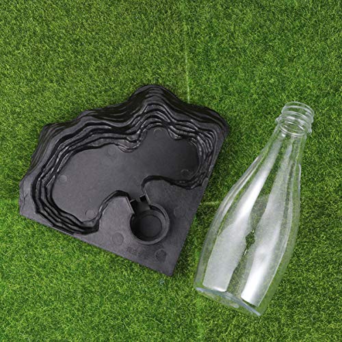 Snake Hides Dispenser Reptile Feeder, Turtle Water Bowl Plastic Feeder Turtle Drinking Fountain Pet Waterer for Tortoises Lizard (Black) Lizard Tank Accessories