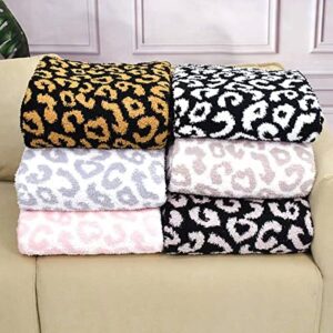 Leopard Throw Blanket Lightweight Cozy Bed Blanket Soft Throw Blanket fit Couch Sofa Suitable for All Season/Gray