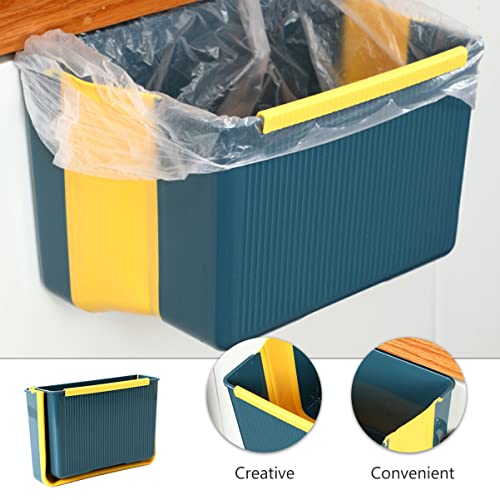 ARTIBETTER 3pcs Foldable Folding Wastebasket Basket Saving Mounted Door Can Supplies Hanging Closable Car Kitchen Cabinet Small Home Bathroom Container Bedroom Mini for Recycling Bucket