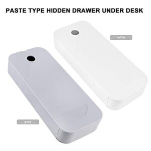 Zerodeko 2Pcs Desk Drawer Desk Storage Drawer Self-adhesive Drawer Hidden Desk Drawer for Bedroom Home Office Desk