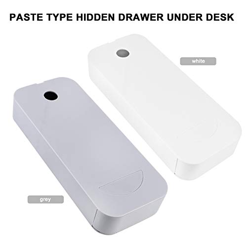 Zerodeko 2Pcs Desk Drawer Desk Storage Drawer Self-adhesive Drawer Hidden Desk Drawer for Bedroom Home Office Desk