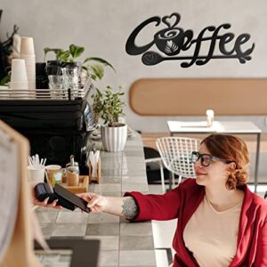 Coffee Bar Sign, JOPBENG Metal Coffee Bar Wall Decor, Coffee Station Letter Sign with Coffee Beans and Coffee Cups Sign for Coffee Bar Home Office Kitchen