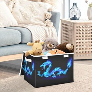 ALAZA Abstract Dragon Storage Bins Box Collapsible Cubes Container Basket for Office Bedroom Home Decor Shelf Closet