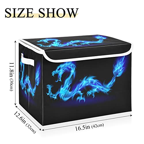 ALAZA Abstract Dragon Storage Bins Box Collapsible Cubes Container Basket for Office Bedroom Home Decor Shelf Closet