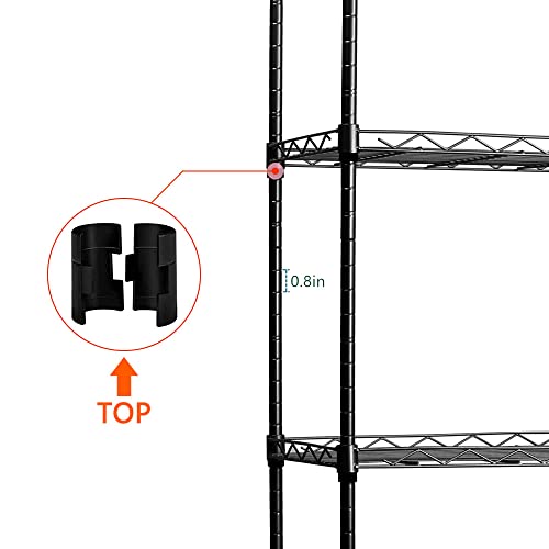 YOHKOH 4 Tiers Wire Garment Rack Heavy Duty Clothes Rack Metal Freestanding Closet for Bedroom, Cloakroom, Clothing store, Laundry room, Walk-in closet and more (63" L x 15.7" W x 78.7" H, Dark)