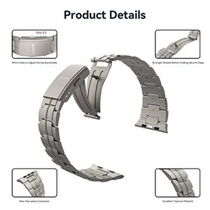 LULULOOK Band for Apple Watch Ultra, Titanium Metal Band 49mm for iWatch Ultra Gen1/2 Titanium Color