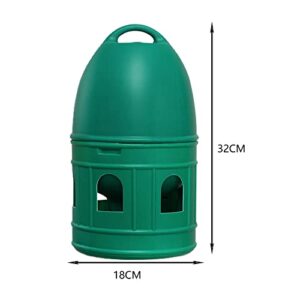 Bothyi Pigeon Water Dispenser, Large Capacity Bird Water Drinker, Quail Automatic Feeder with Handle Water Pot Container, Green 5L