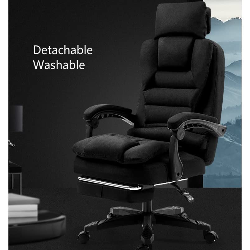 BZLSFHZ Computer Chair Home Fabric Leisure Boss Chair Washable Office Chair Swivel Lift Chairs Massage Recliner