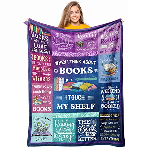 Book Lovers Gifts, Gifts for Book Lovers Women Men, Book Accessories for Reading Lovers, Gifts for Readers Book Lovers Women, Good Gifts for Book Lovers, Book Reader Bookworm Gifts Blanket 60" x 50"