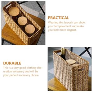 BIENKA Cabilock Magazine Storage Organizer Magazine Standing Rack Farmhouse Wicker File Basket Magazine Storage Clothes Basket Basket Magazine Holder Magazine Basket Magazine Basket