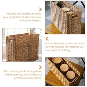 BIENKA Cabilock Magazine Storage Organizer Magazine Standing Rack Farmhouse Wicker File Basket Magazine Storage Clothes Basket Basket Magazine Holder Magazine Basket Magazine Basket