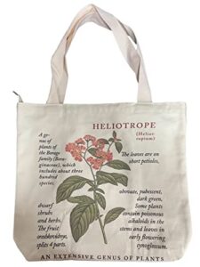 floral canvas tote bag botanical shopping bag aesthetic flower tote bag canvas grocery bag for women trendy tote