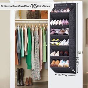 SLEEPING LAMB Shoe Rack for Door with Large Deep Pocket and Hanging Shoe Organizer for Closet Over The Door Shoe Rack