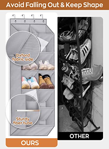 SLEEPING LAMB Shoe Rack for Door with Large Deep Pocket and Hanging Shoe Organizer for Closet Over The Door Shoe Rack