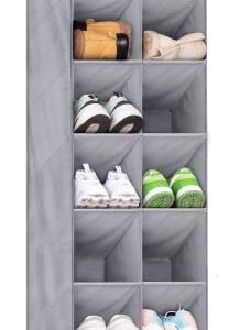 SLEEPING LAMB Shoe Rack for Door with Large Deep Pocket and Hanging Shoe Organizer for Closet Over The Door Shoe Rack