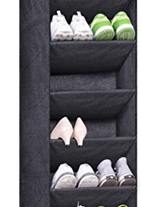 SLEEPING LAMB Shoe Rack for Door with Large Deep Pocket and Hanging Shoe Organizer for Closet Over The Door Shoe Rack