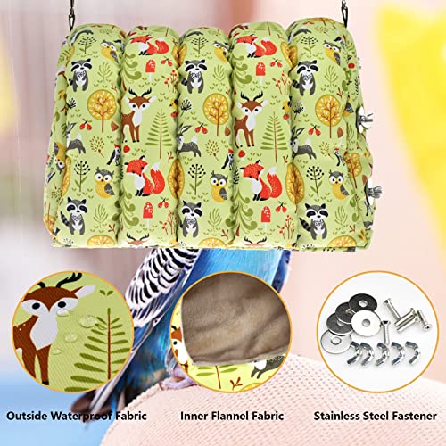 Vehomy Warm Bird Nest Hut Parrot Cozy Bed Tent Cage-Mounted Bird Bed Bird Parrot Hideout Hammock Swing Fluffy Parrot Sleeping Bed Parrot Hideaway for Cockatiels Parakeet Budgies African Grey L