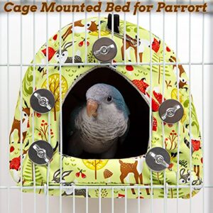 Vehomy Warm Bird Nest Hut Parrot Cozy Bed Tent Cage-Mounted Bird Bed Bird Parrot Hideout Hammock Swing Fluffy Parrot Sleeping Bed Parrot Hideaway for Cockatiels Parakeet Budgies African Grey L