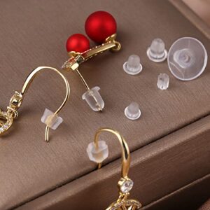 Silicone Earring Backs for Studs 6 Styles Clear Hypoallergenic Rubber Earrings Safety Back Stopper Replacement Kit (600 Pcs)